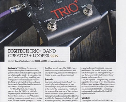 DigiTech TRIO+ awarded 'Guitarist Choice' | From UK distributor Sound ...